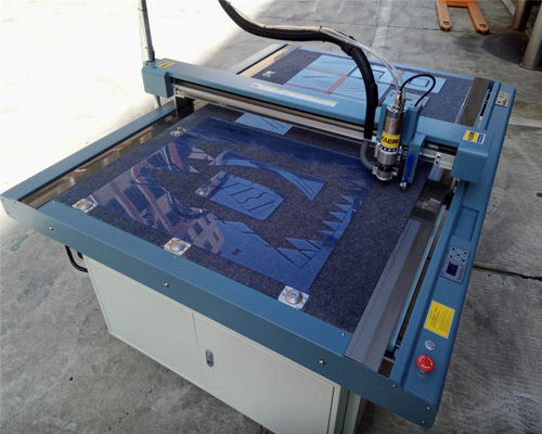 CNC Flatbed Cardboard Template Cutter Machine Double Head For Garment ...